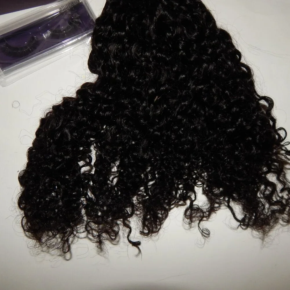 Luvme | Hair | Luvme 6 Black Burmese Curly 10 Human Hair Weft Clip ...